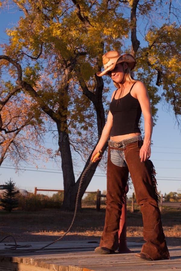 Cowgirl stock photo. Image of rancher, thin, working - 21631780