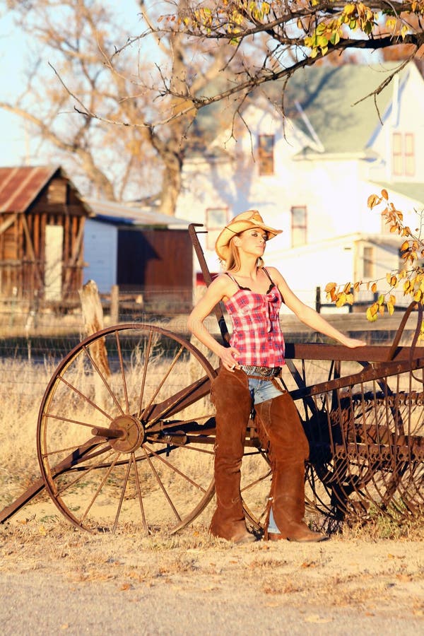 Cowgirl stock photo. Image of rancher, thin, working - 21631780