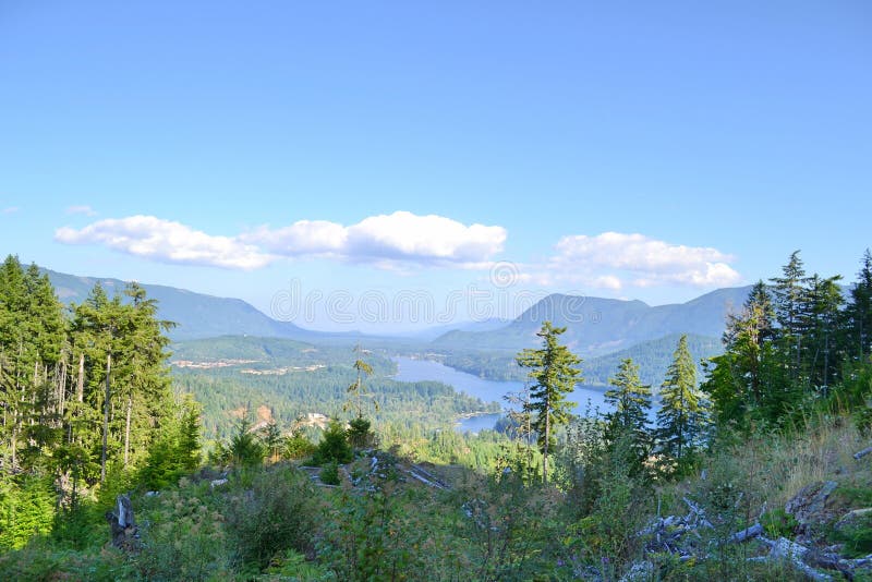 Cowichan River and Bald Mountain Park Stock Image - Image of canada ...