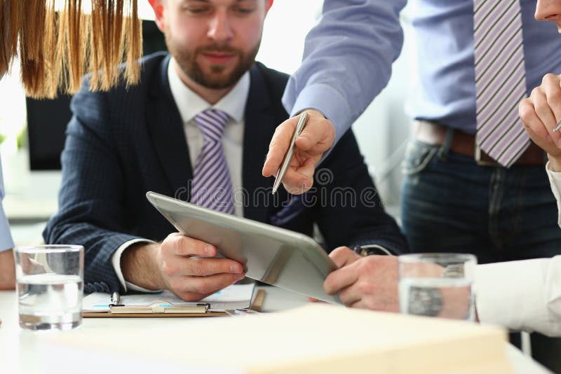 Coworkers Busy in Office, Solve and Discuss Current Problems, Chaos on ...