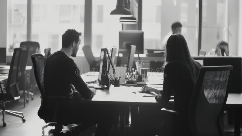 Coworkers Collaborating in Modern Office Stock Photo - Image of ...