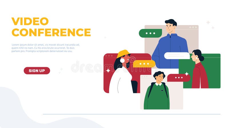 Coworkers Connecting Remotely Via Video Conference, Engaging in Virtual ...