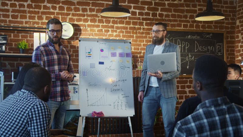 Coworkers Creating Software Application in Team Stock Image - Image of ...