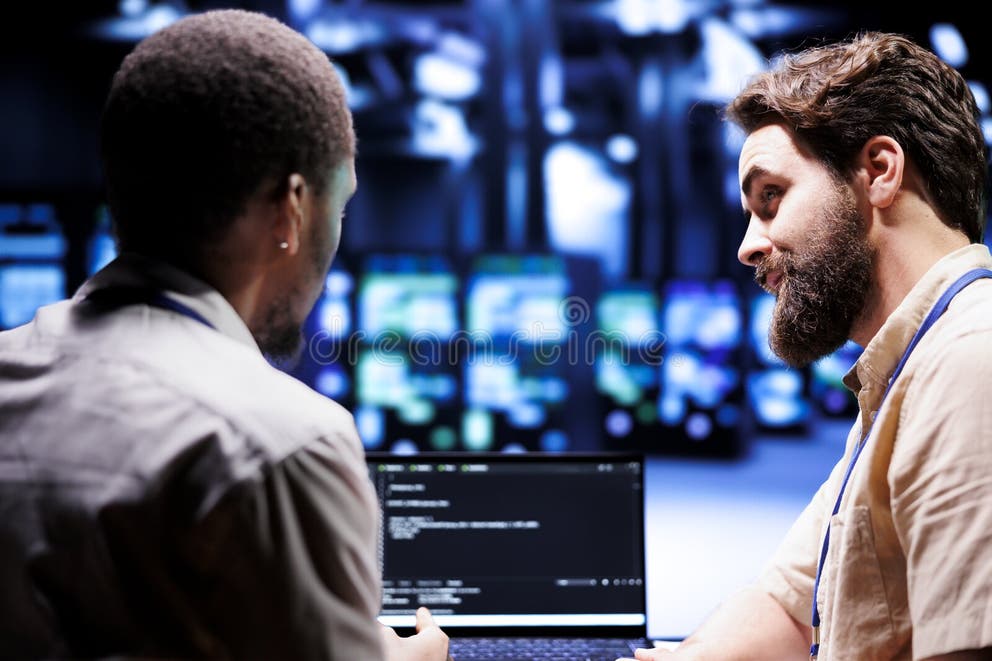 Admins Writing Blade Servers Code Stock Image - Image of maintenance, java: 288005117