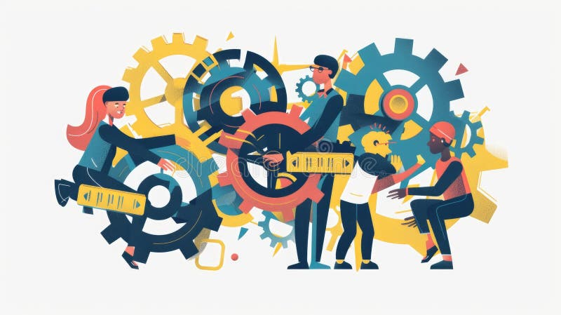 Coworkers Work Together To Achieve a Common Goal AIG535 Stock Photo ...