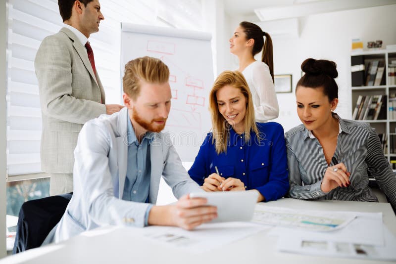 Coworkers Working on Project Together Stock Photo - Image of coworking ...
