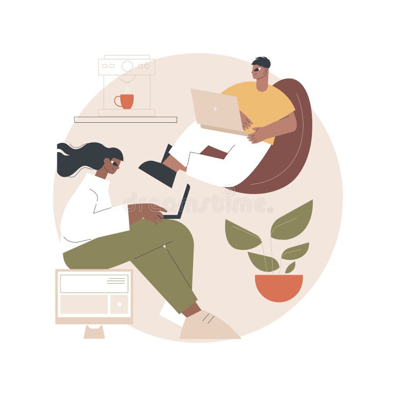 Coworking Abstract Concept Vector Illustration. Stock Vector ...