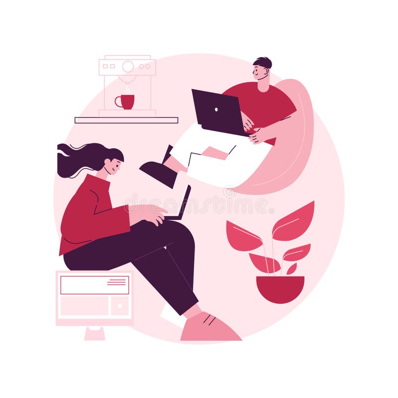 Coworking Abstract Concept Vector Illustration. Stock Vector ...