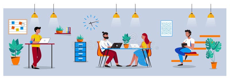 Coworking, Freelance, Teamwork, Communication, Interaction, Idea ...