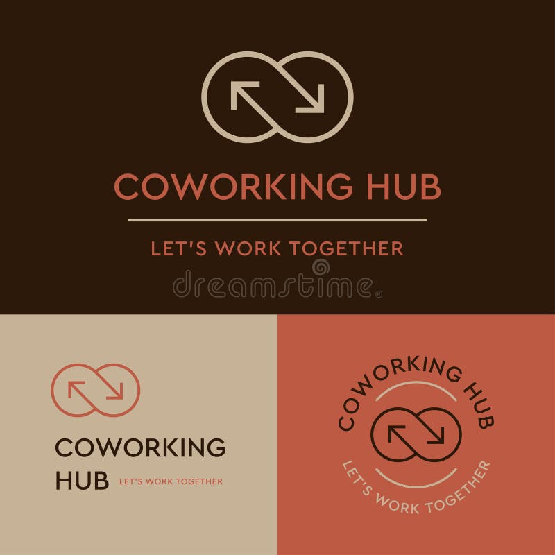 Coworking Hub Brand Design stock vector. Illustration of company ...