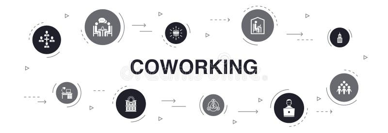 Coworking Infographic 10 Steps Circle Stock Vector - Illustration of ...