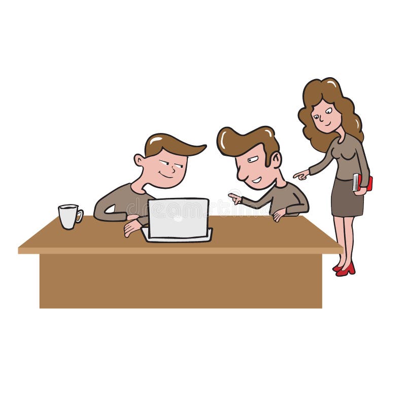 Coworking Office Space Cartoon Stock Vector - Illustration of people ...