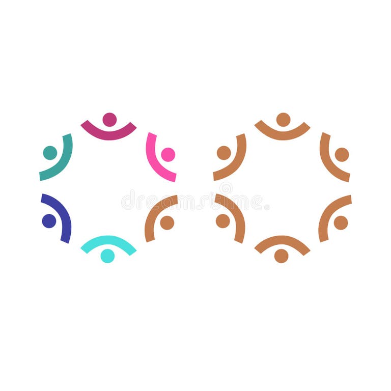 Coworking People Together Union Teamwork Stock Vector - Illustration of ...