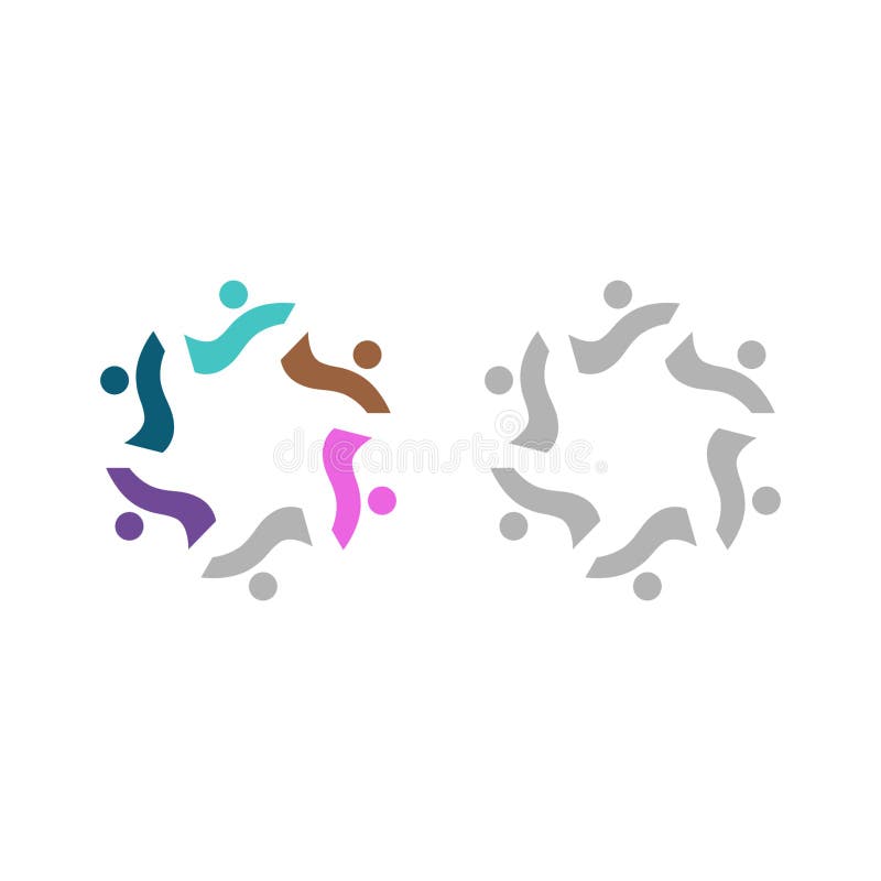 Coworking People Together Union Teamwork Stock Vector - Illustration of ...