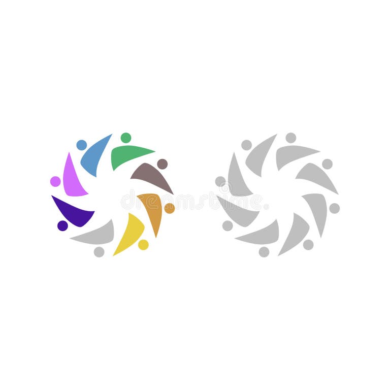 Coworking People Together Union Teamwork Stock Vector - Illustration of ...