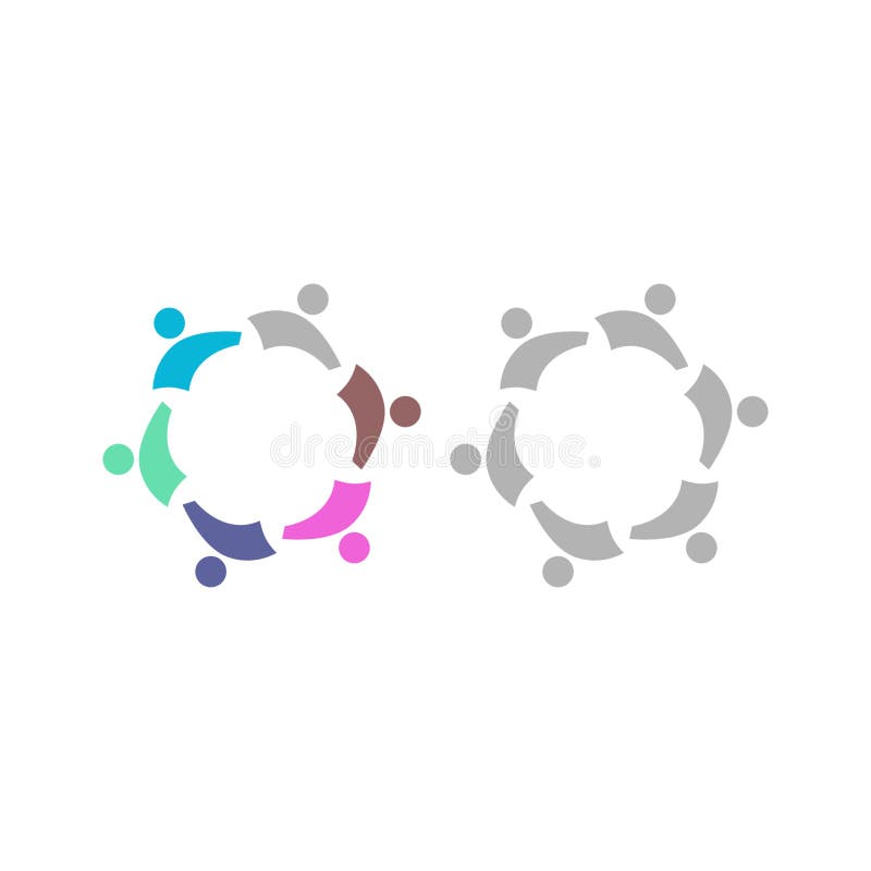 Coworking People Together Union Teamwork Stock Illustration ...