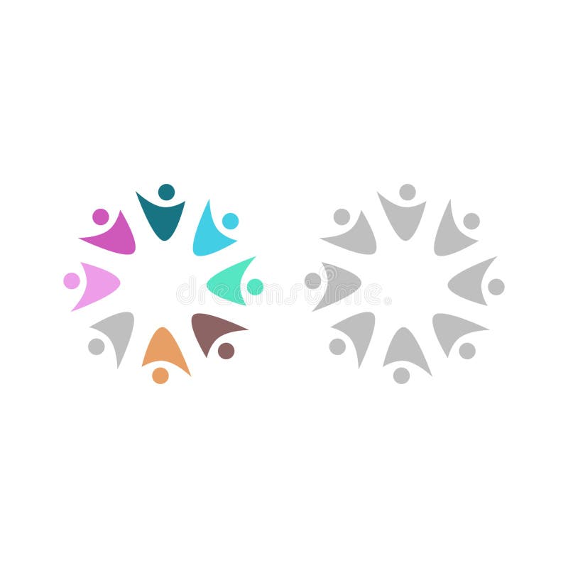 Coworking People Together Union Teamwork Stock Vector - Illustration of ...