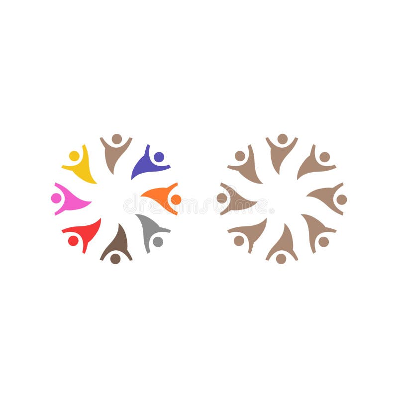 Coworking People Together Union Teamwork Stock Vector - Illustration of ...