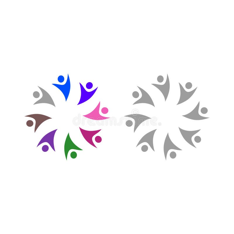 Coworking People Together Union Teamwork Stock Vector - Illustration of ...