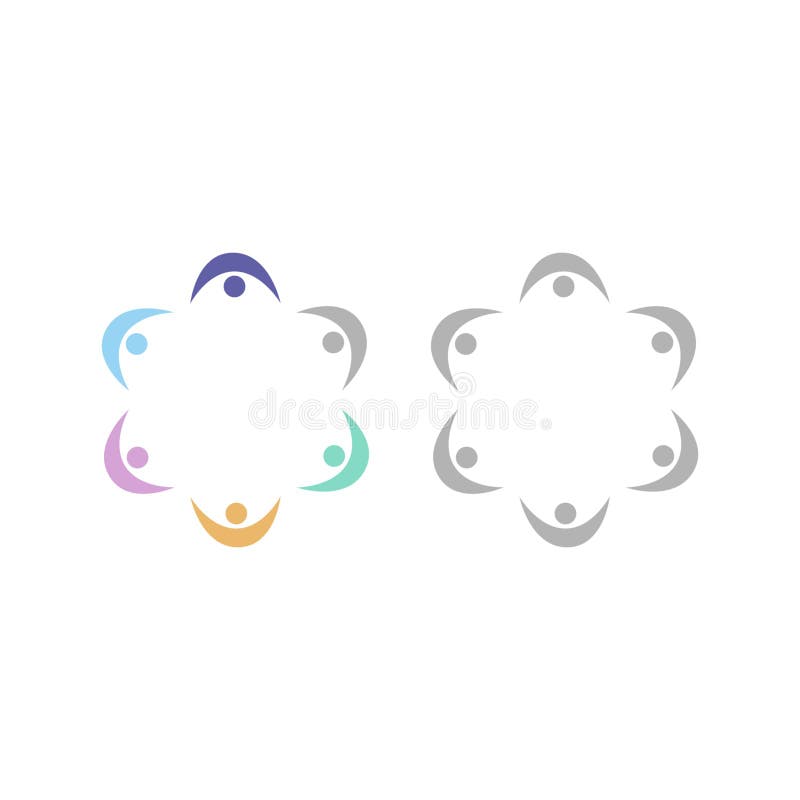 Coworking People Together Union Teamwork Stock Vector - Illustration of ...