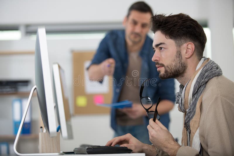 Coworking Process Designers Team Working Modern Office Stock Image ...