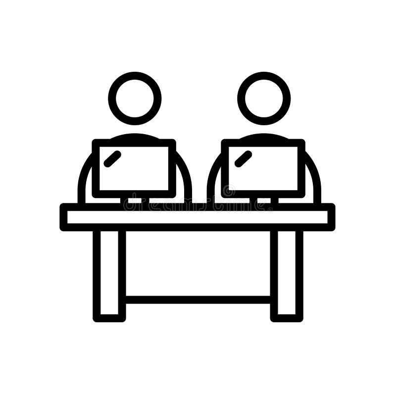 Coworking Space Icon Isolated on White Background Stock Vector ...