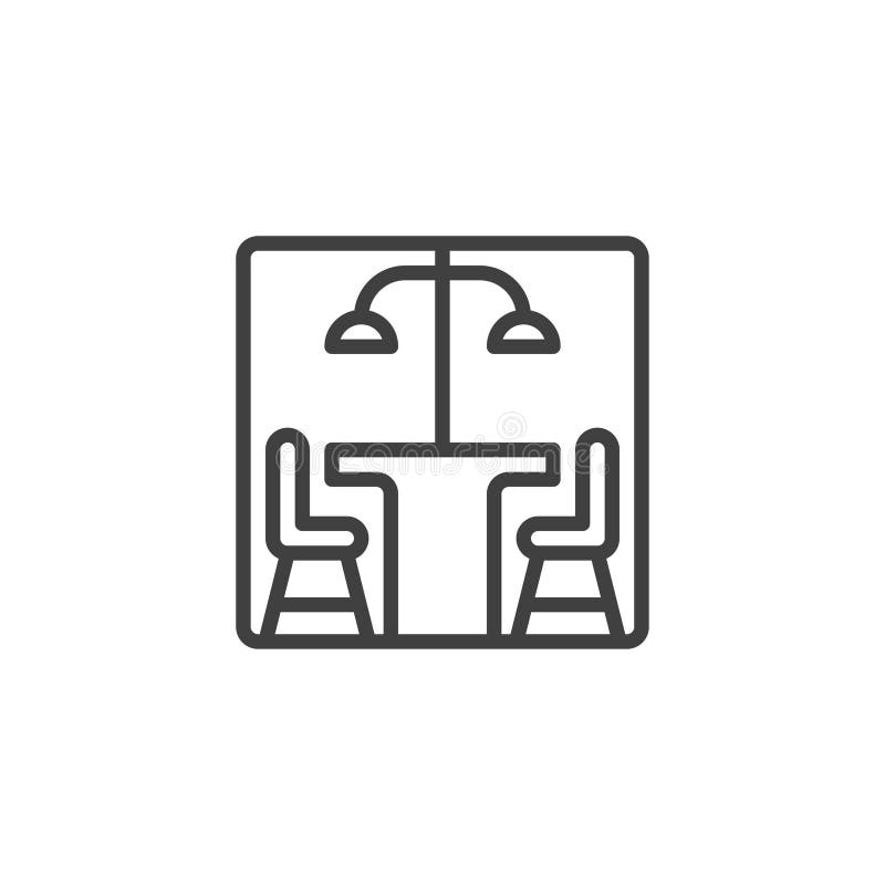 Coworking space line icon stock vector. Illustration of editable ...