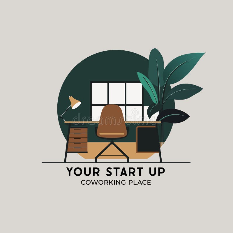 Coworking Space Logo Template Sign Stock Vector - Illustration of ...