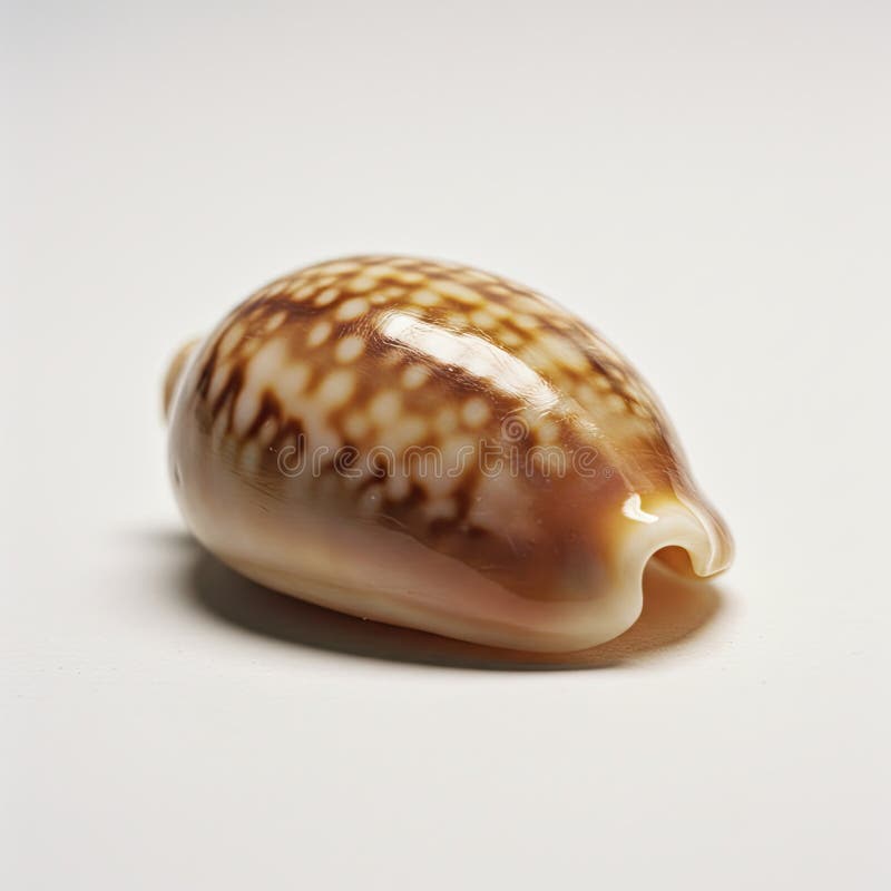 A Cowrie Shell with a Glossy, Smooth Surface and an Oval Shape. Stock ...