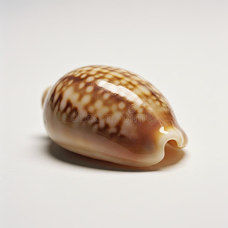 A Cowrie Shell with a Glossy, Smooth Surface and an Oval Shape. Stock ...