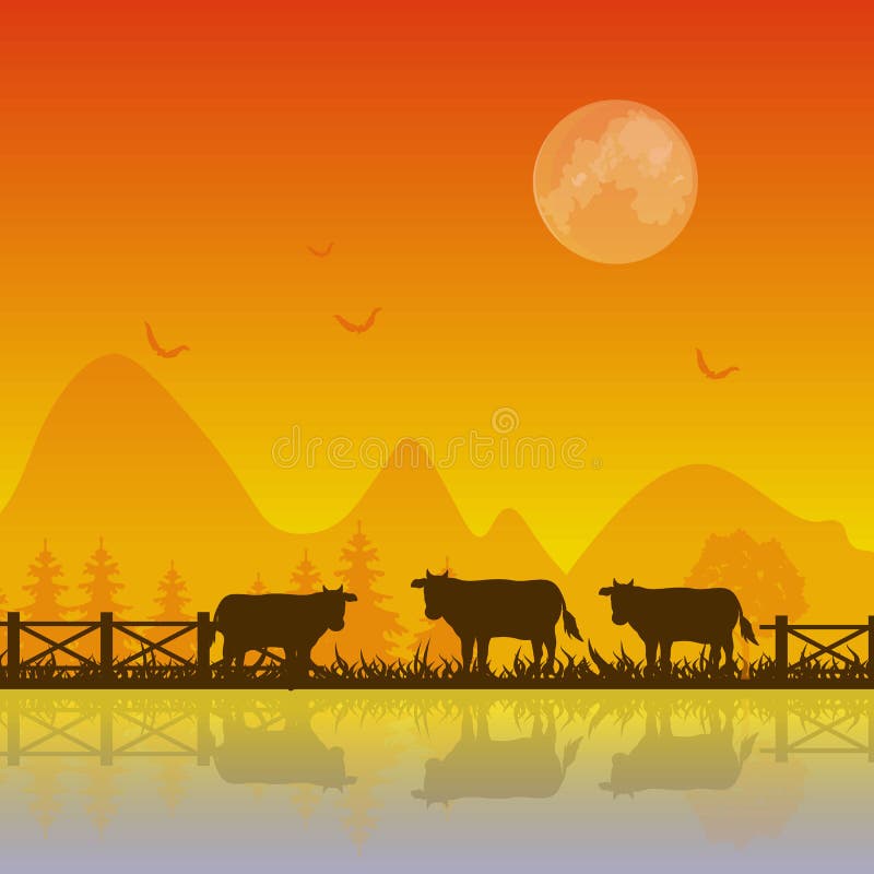 Cowboy Cows Silhouette Stock Illustrations – 33 Cowboy Cows Silhouette ...
