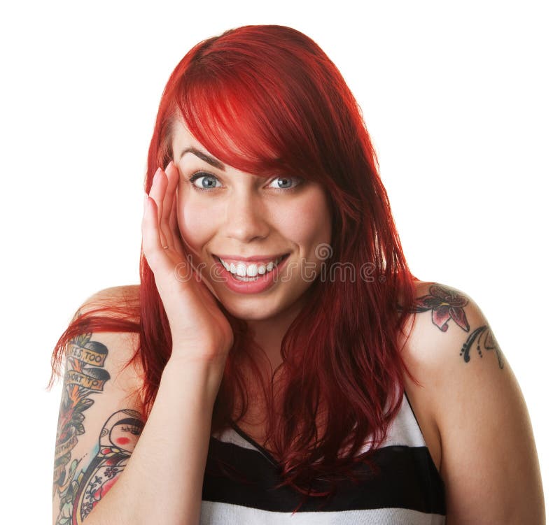 Coy Young Woman stock image. Image of excited, hair, beautiful - 27394003