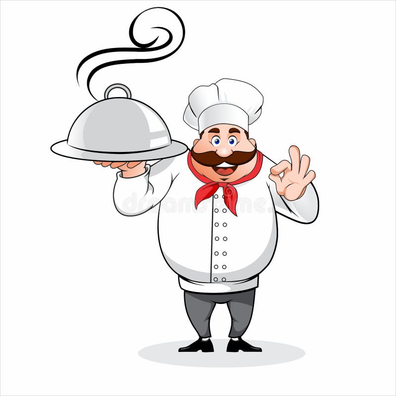 Cozinheiro Chefe Dos Desenhos Animados Ilustração do Vetor - Ilustração ...