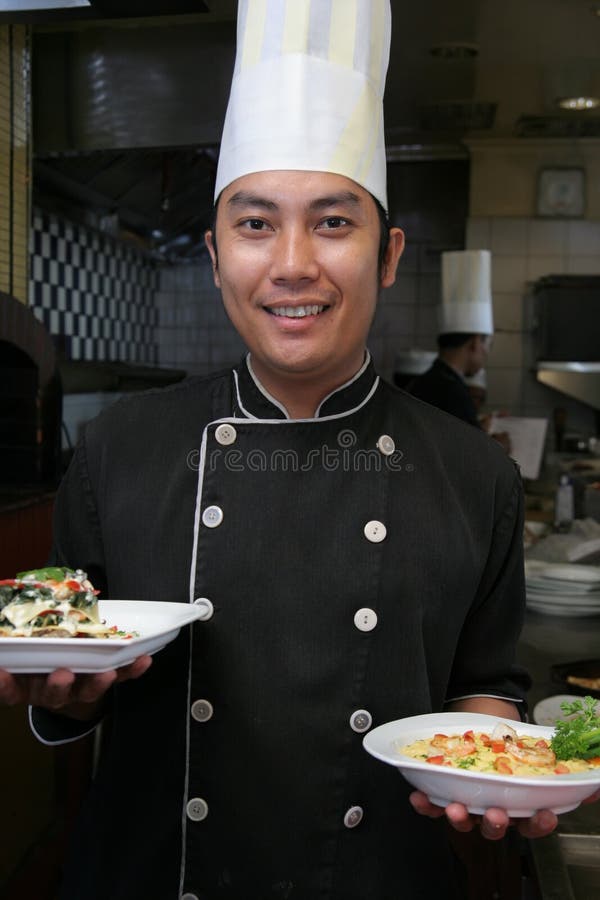 Cozinheiro Chefe No Trabalho Imagem de Stock - Imagem de empregado ...