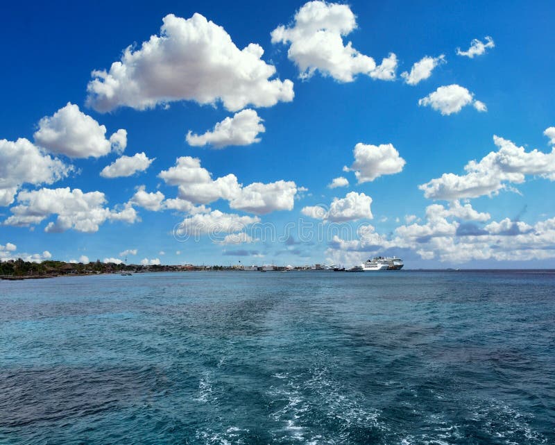 Cozumel Panoramic View stock image. Image of caribbean - 257294035