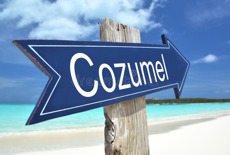 Cozumel sign stock photo. Image of text, bathing, mark - 37378532