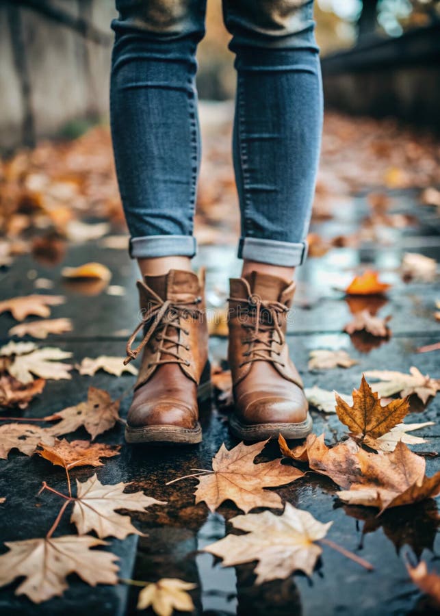 Cozy Autumn Boot Generative Ai Stock Illustration - Illustration of ...
