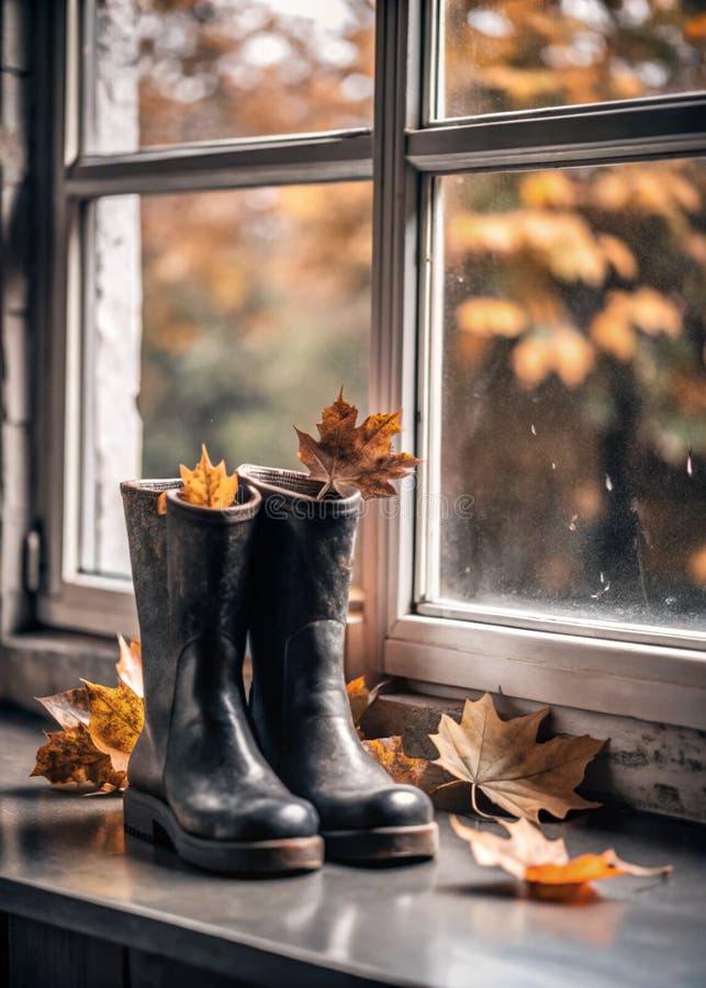 Cozy Autumn Boot Generative Ai Stock Illustration - Illustration of ...