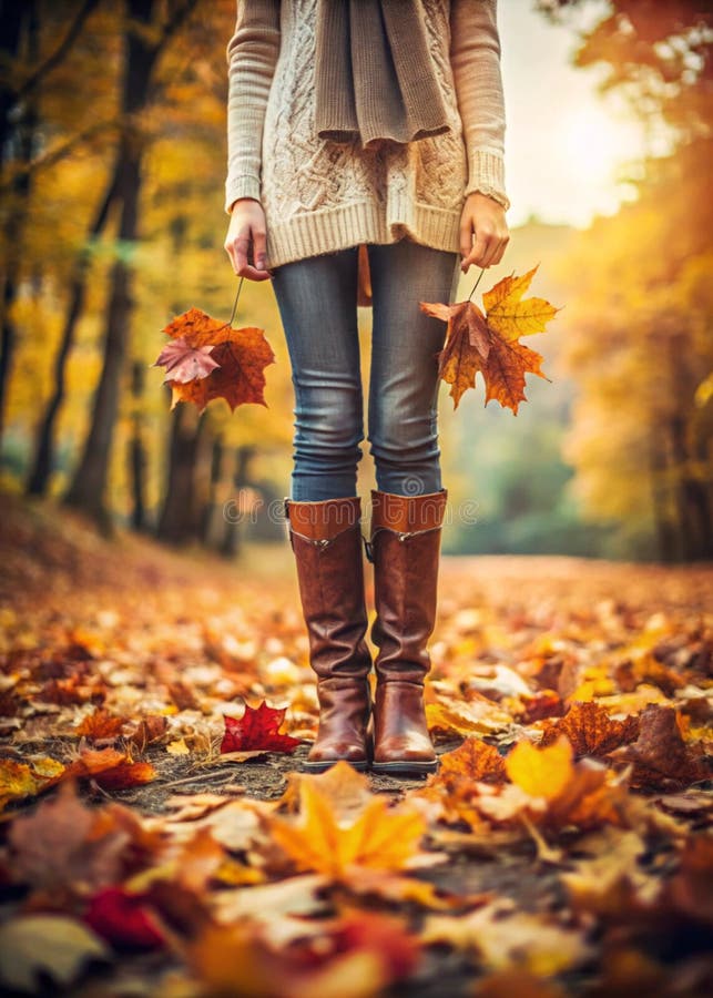 Cozy Autumn Boot Generative Ai Stock Illustration - Illustration of ...