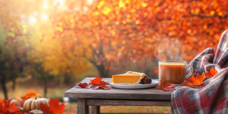A Cozy Autumn Scene Capturing the Essence of Fall. the Setting Features ...