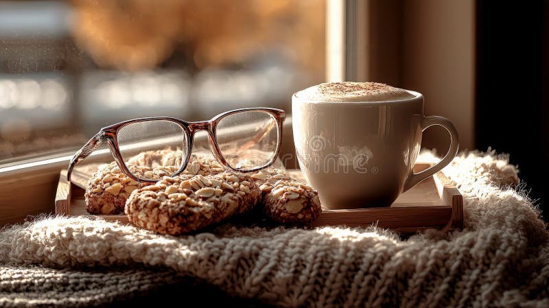 Cozy Coffee Break Cookies Warmth Window Stock Photos - Free & Royalty ...