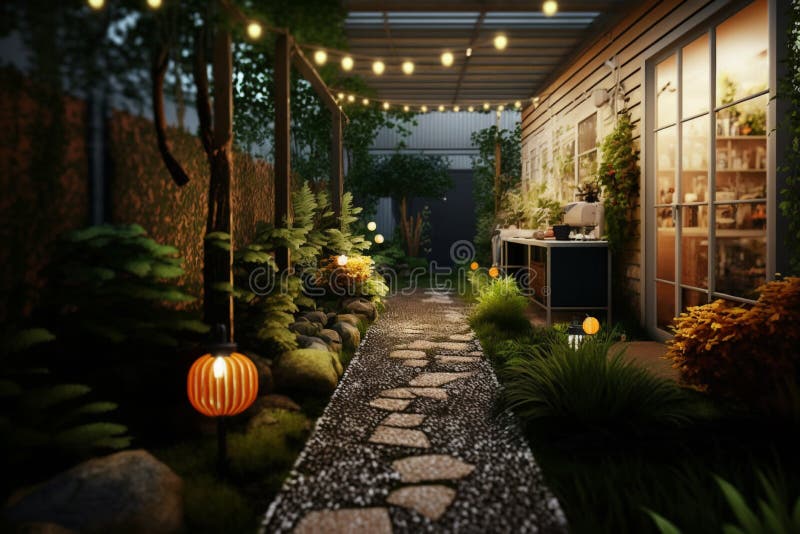 Path Backyard Stock Illustrations – 1,086 Path Backyard Stock ...