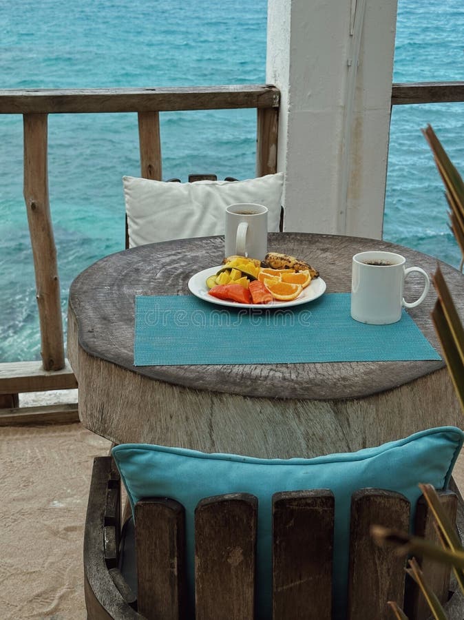 Breakfast View Tropical Beachside Table Setting Stock Photos - Free ...