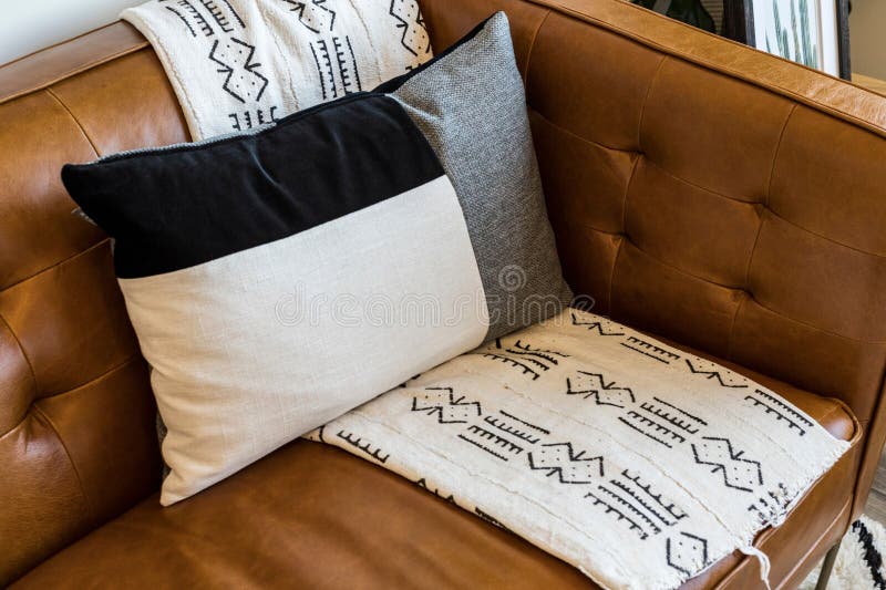 Cozy Bedroom with Fluffy Pillows on the Bed Stock Photo - Image of ... Cozy Bedroom with Fluffy Pillows on the Bed Stock Photo - Image of ...