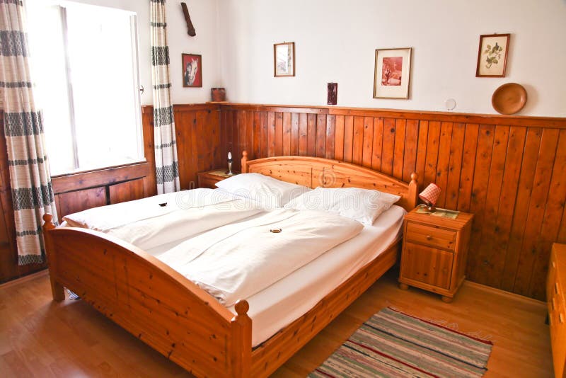 Cozy bedroom in Hallstatt stock photo. Image of heritage - 42364192