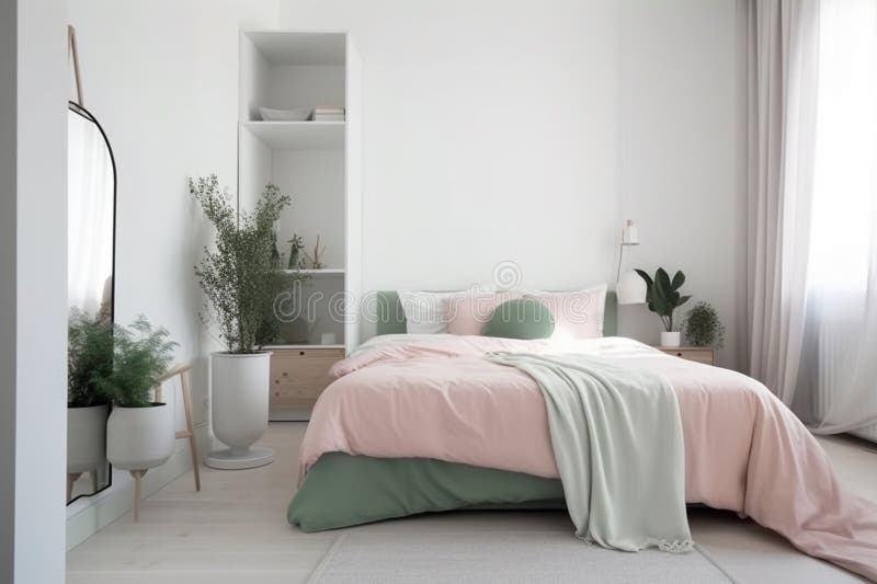 Cozy Bedroom. Interior Concept Created with Generative Ai Tools. Stock ...