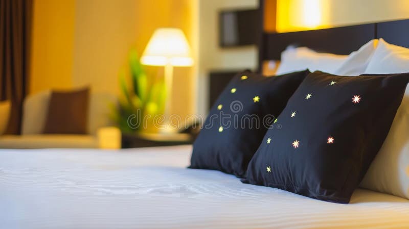 A Cozy Bedroom at Twilight, Complete with a Pillow that Shines Like a ...