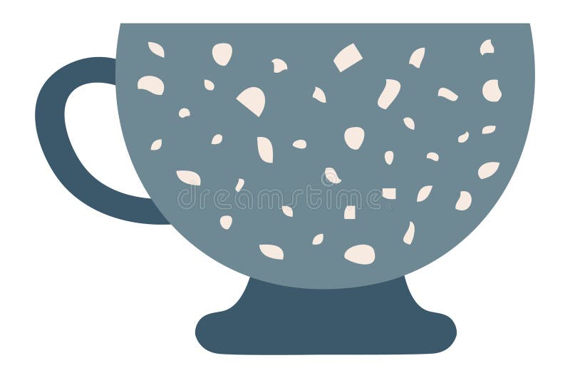 Cozy Blue Ceramic Cup Featuring a Modern Abstract Terrazzo Pattern ...