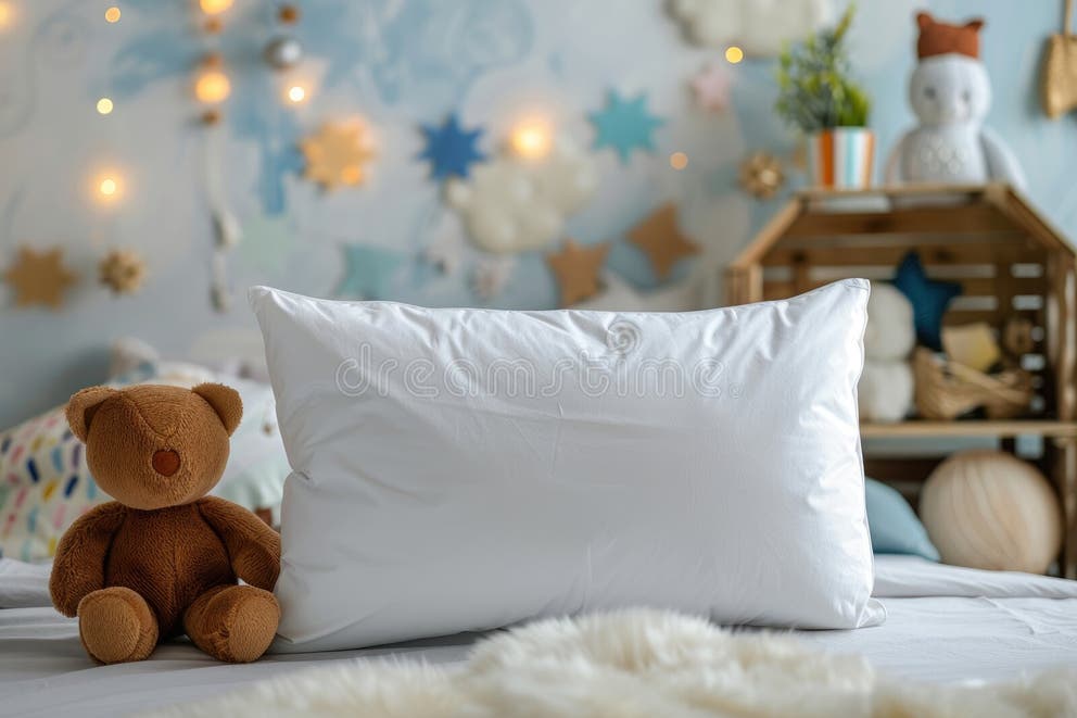 Cozy Boho Bedroom with String Lights and Star Decor Stock Illustration ...