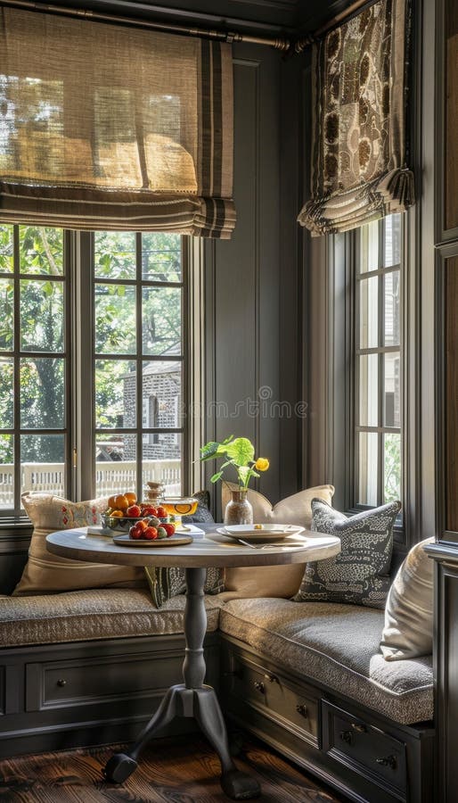 Cozy Breakfast Nook Design with Natural Light and Elegant Setting for ...